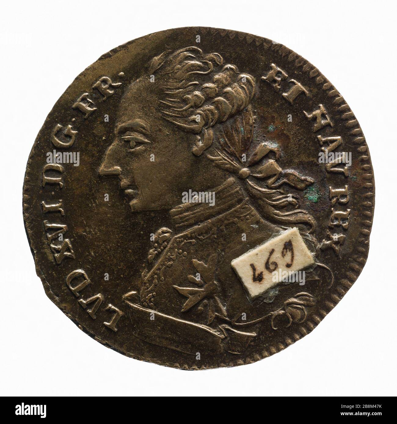 Louis XVI, King of France (1774 -1792) Anonyme. Monnaie de Louis XVI ...