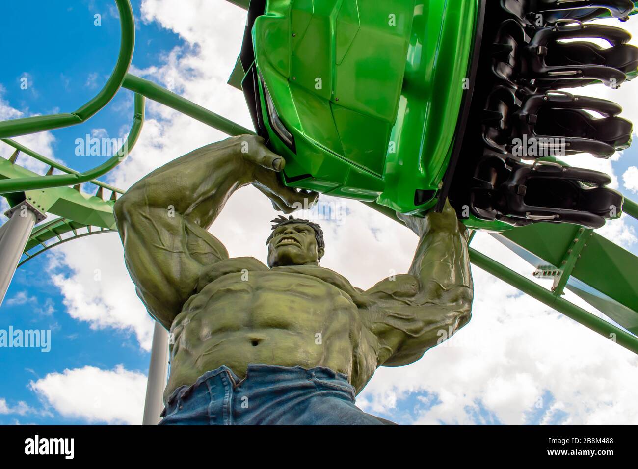 Orlando, Florida. March 02, 2019. The Incredible Hulk Coaster at ...