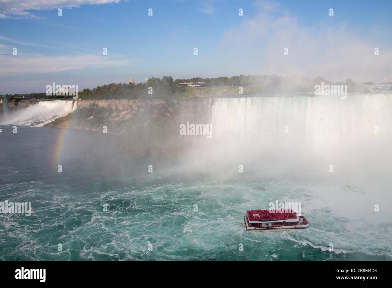 Boat approaching waterfall hi-res stock photography and images - Alamy
