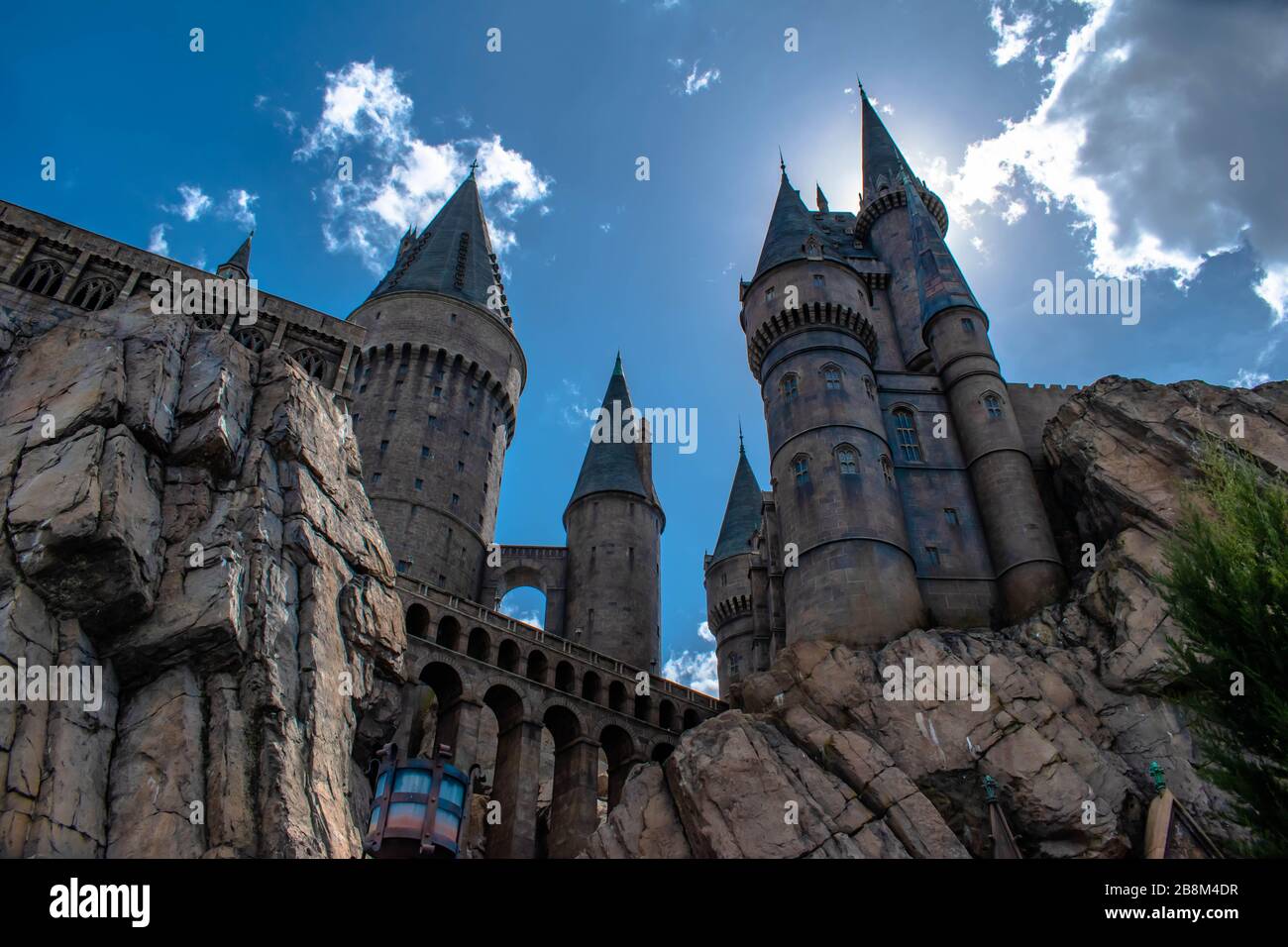 Orlando, Florida. March 02, 2019. Top view of Hogwarts Castle at ...