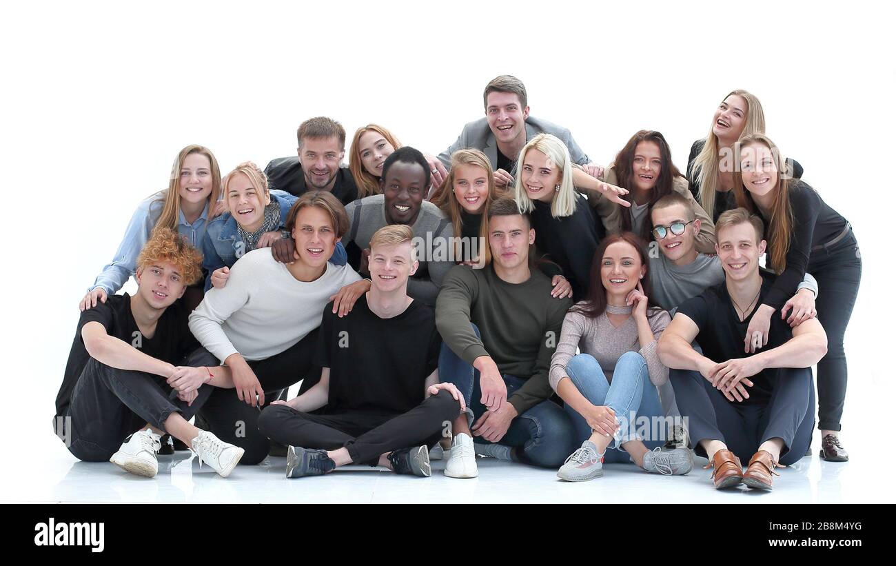 in full growth. a large group of friends gathered together Stock Photo ...