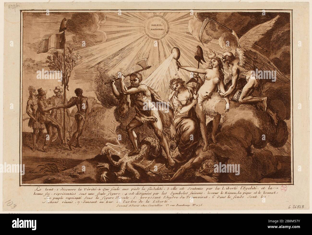 Time discovering Truth, Liberty, and the People. (IT Stock Photo - Alamy