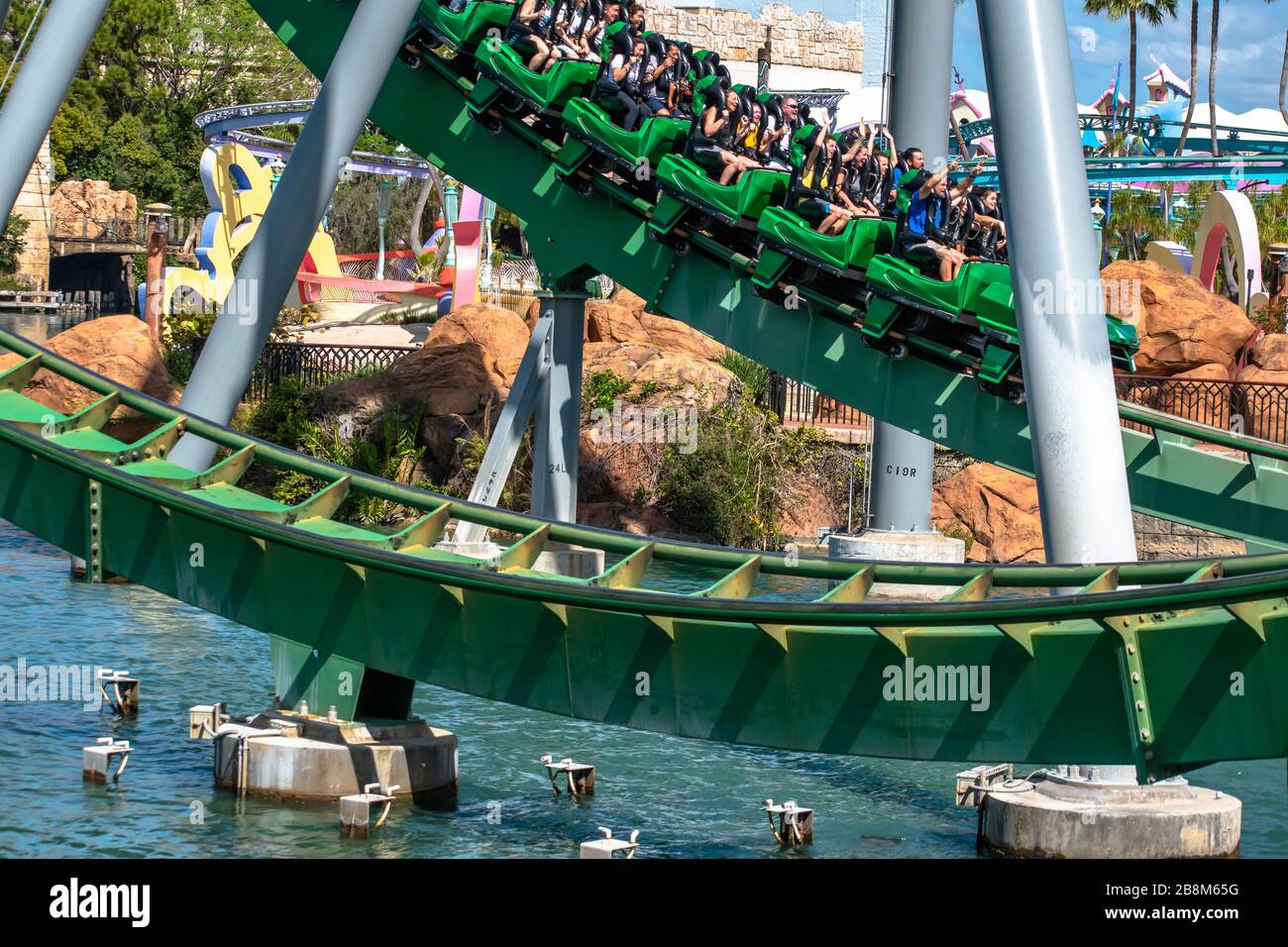 Orlando, Florida. March 15, 2019. People enjoying amazing The ...