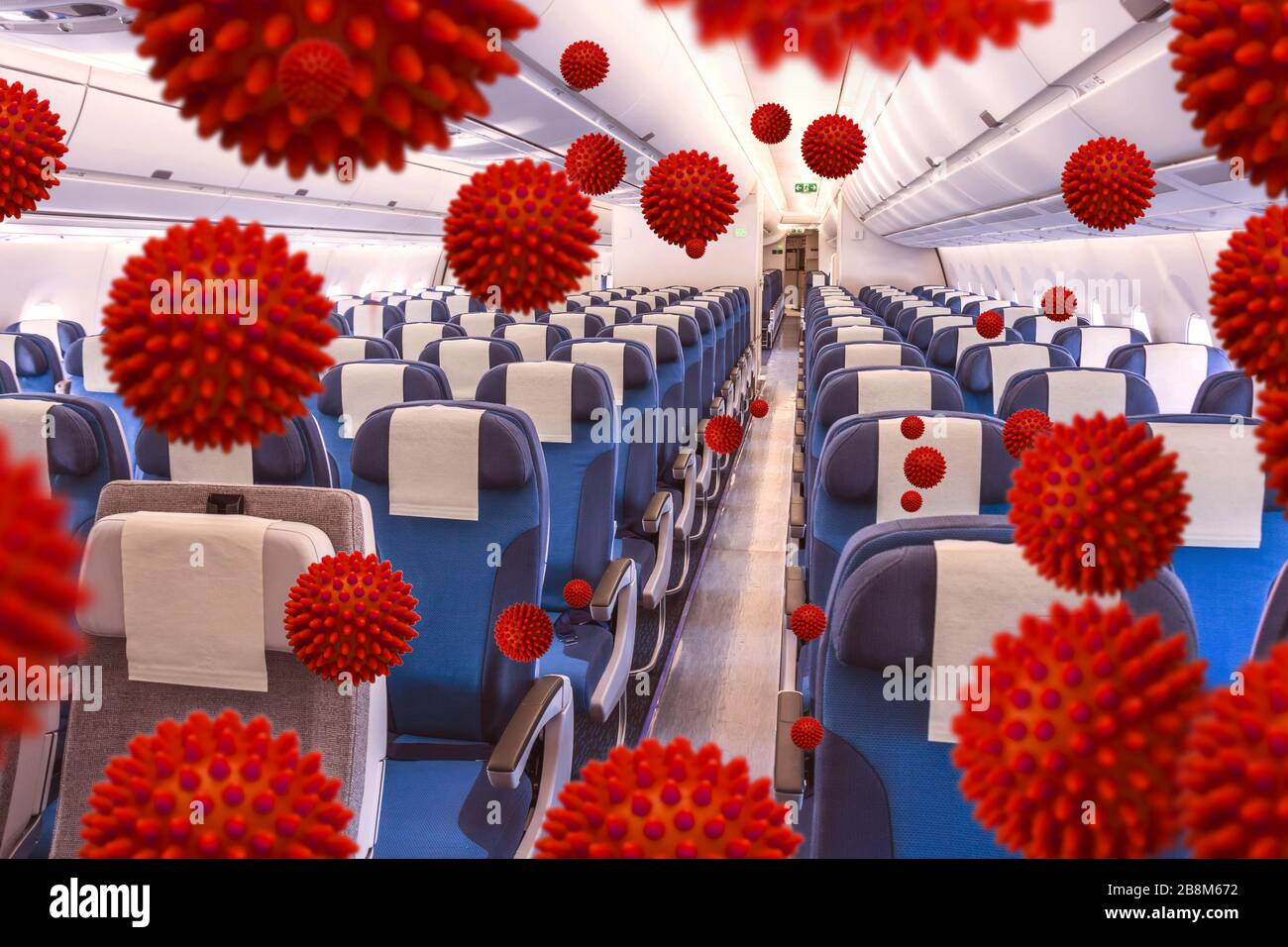 Passenger seats interior of salon view of the interior airplane ...