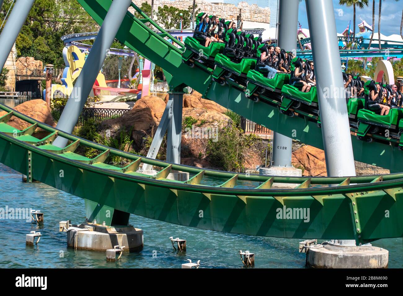 Orlando, Florida. March 15, 2019. People enjoying amazing The ...