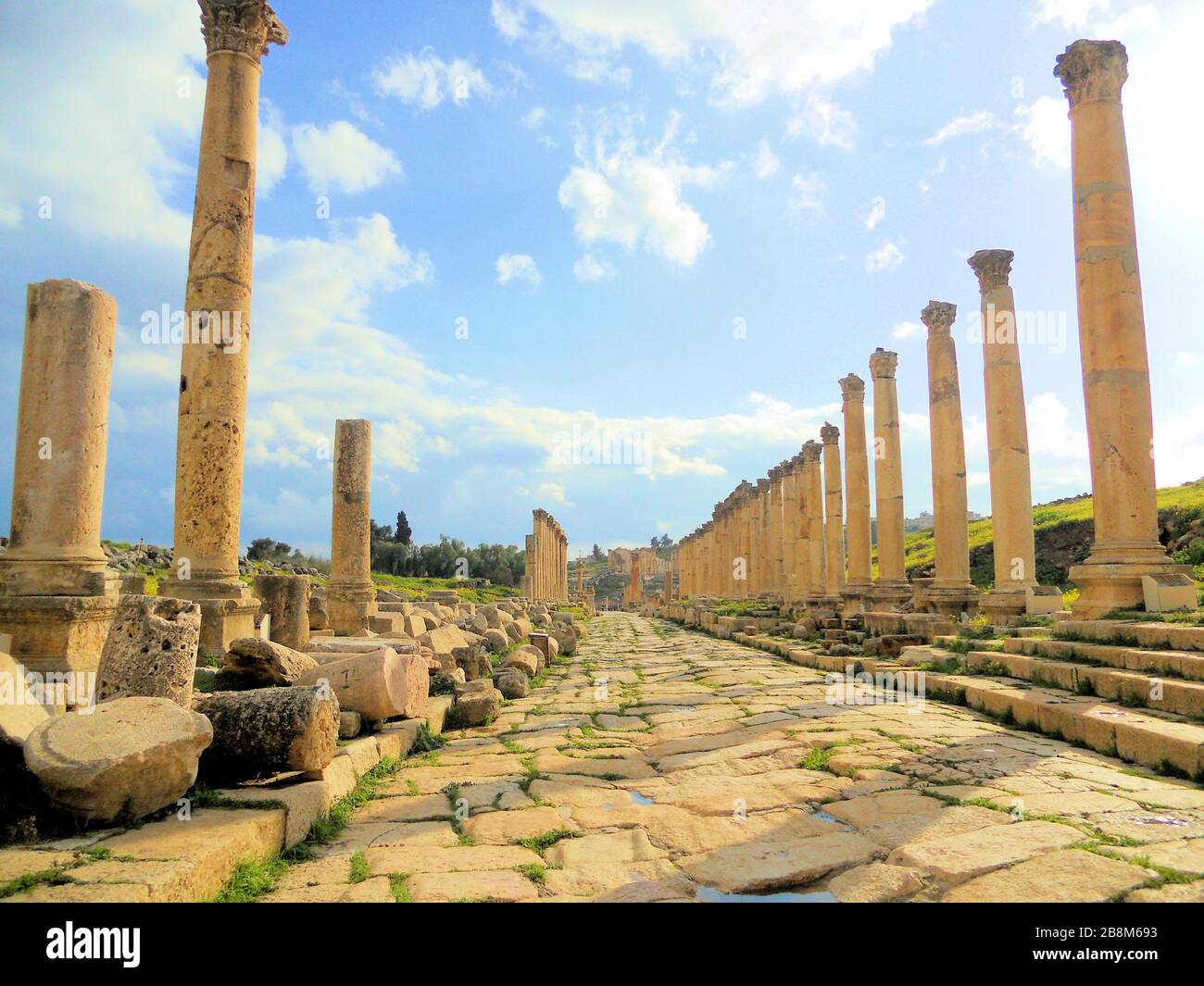 Arch of Hadrian in the ancient Jordanian city of Gerasa, preset-day ...