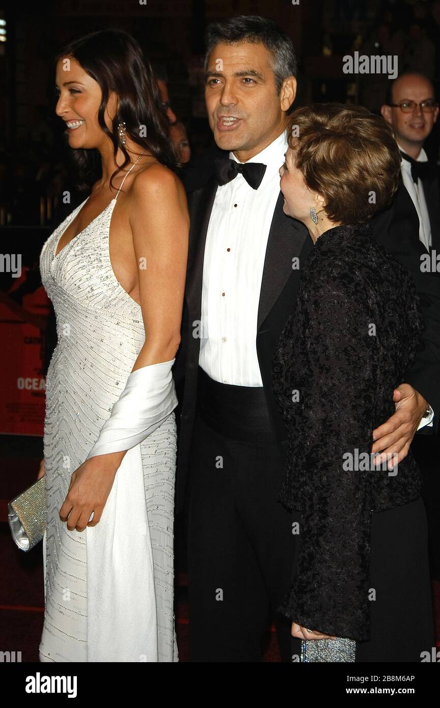 George Clooney, girlfriend Lisa Snowden and mother Nina Warren Clooney ...