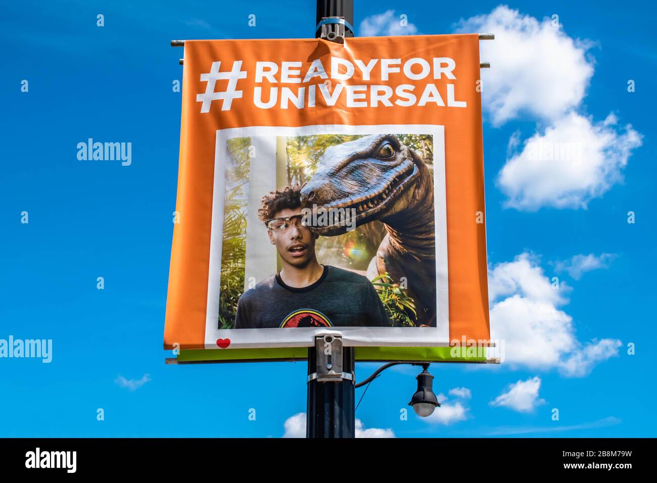 Orlando, Florida. March 15, 2019. Ready for Universal sign at ...