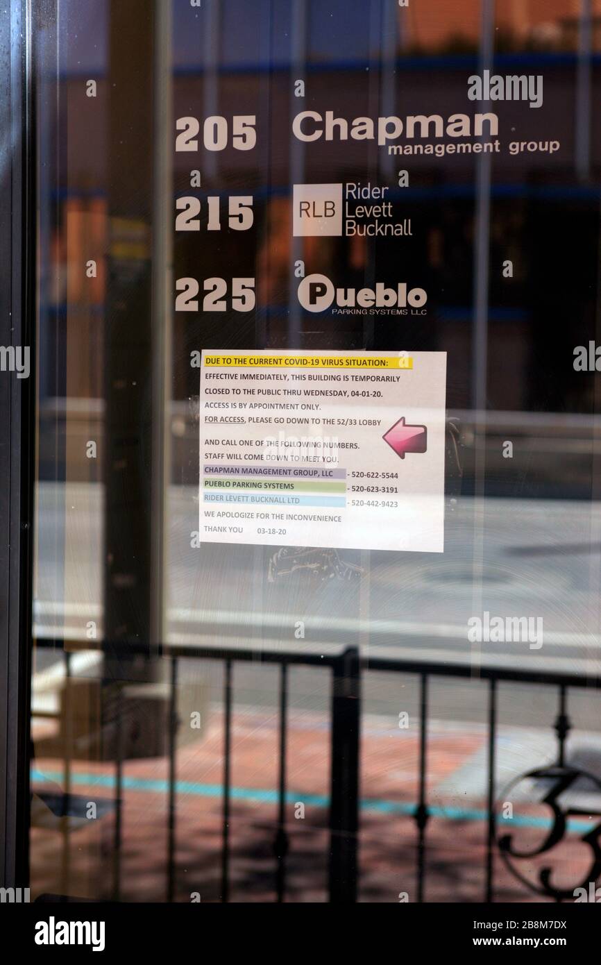 Sign posted on the window of a business during the lockdown of ...