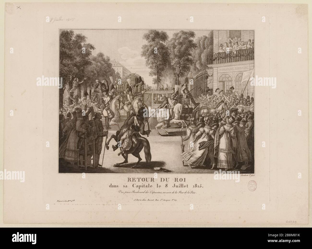 RETURN OF THE KING / Capital in its July 8, 1815. (TI Stock Photo - Alamy