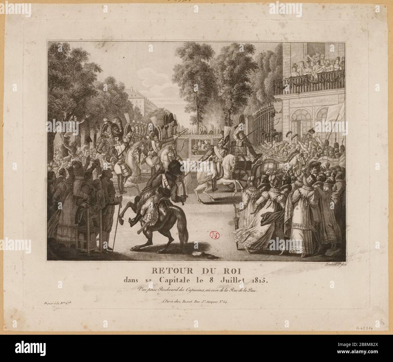 RETURN OF THE KING / Capital in its July 8, 1815. (TI Stock Photo - Alamy