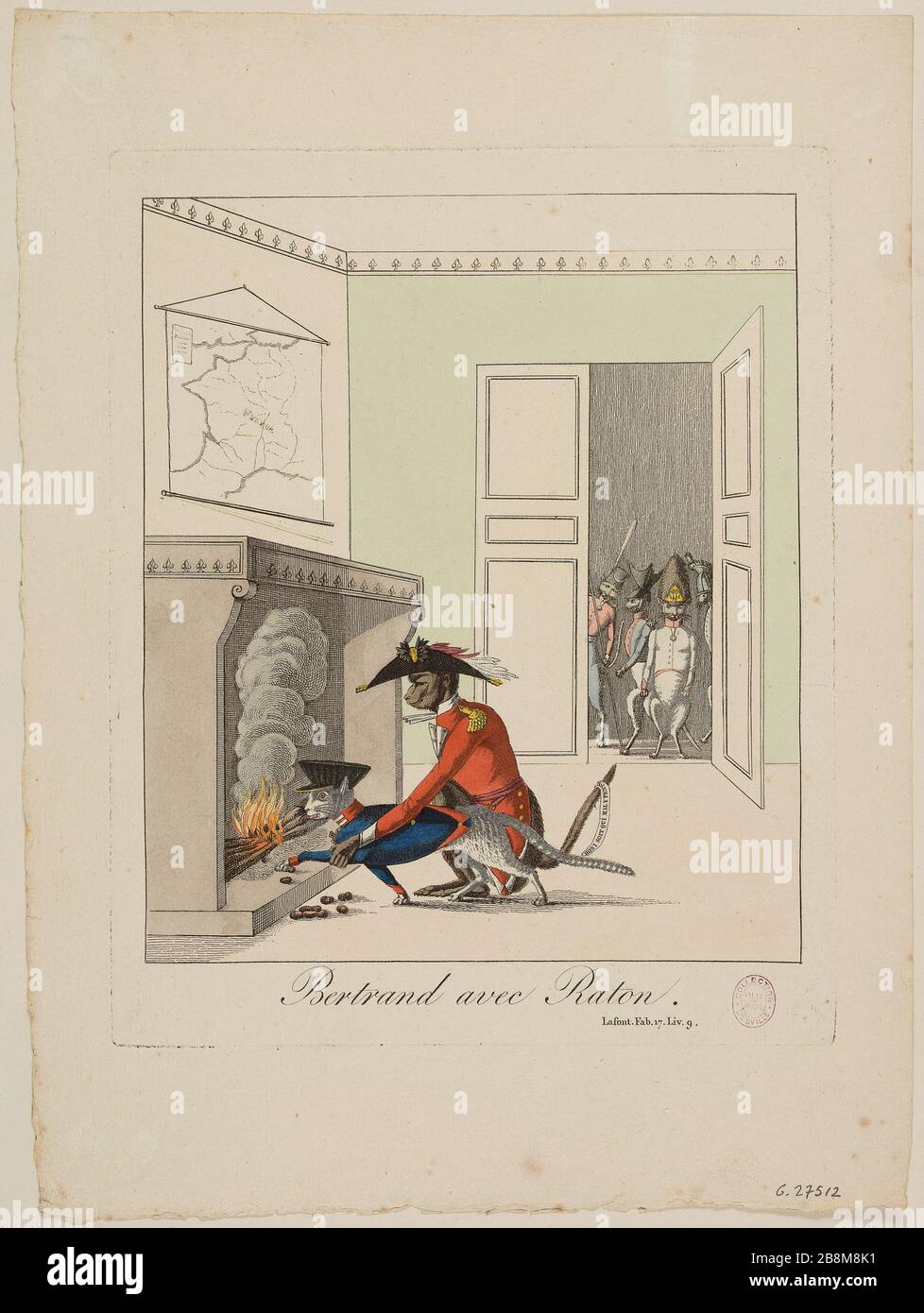 Bertrand with Raton (1815) Anonyme. "Bertrand avec Raton (1815)". Eau ...