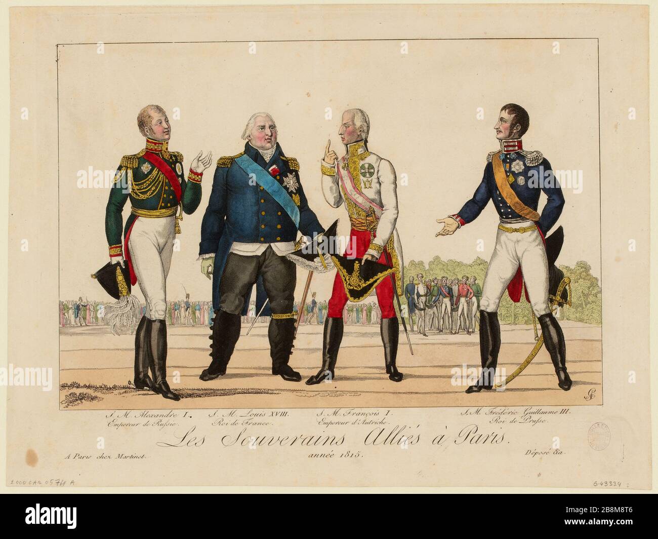 Sovereigns allies in Paris. / 1815 year (TI Stock Photo - Alamy