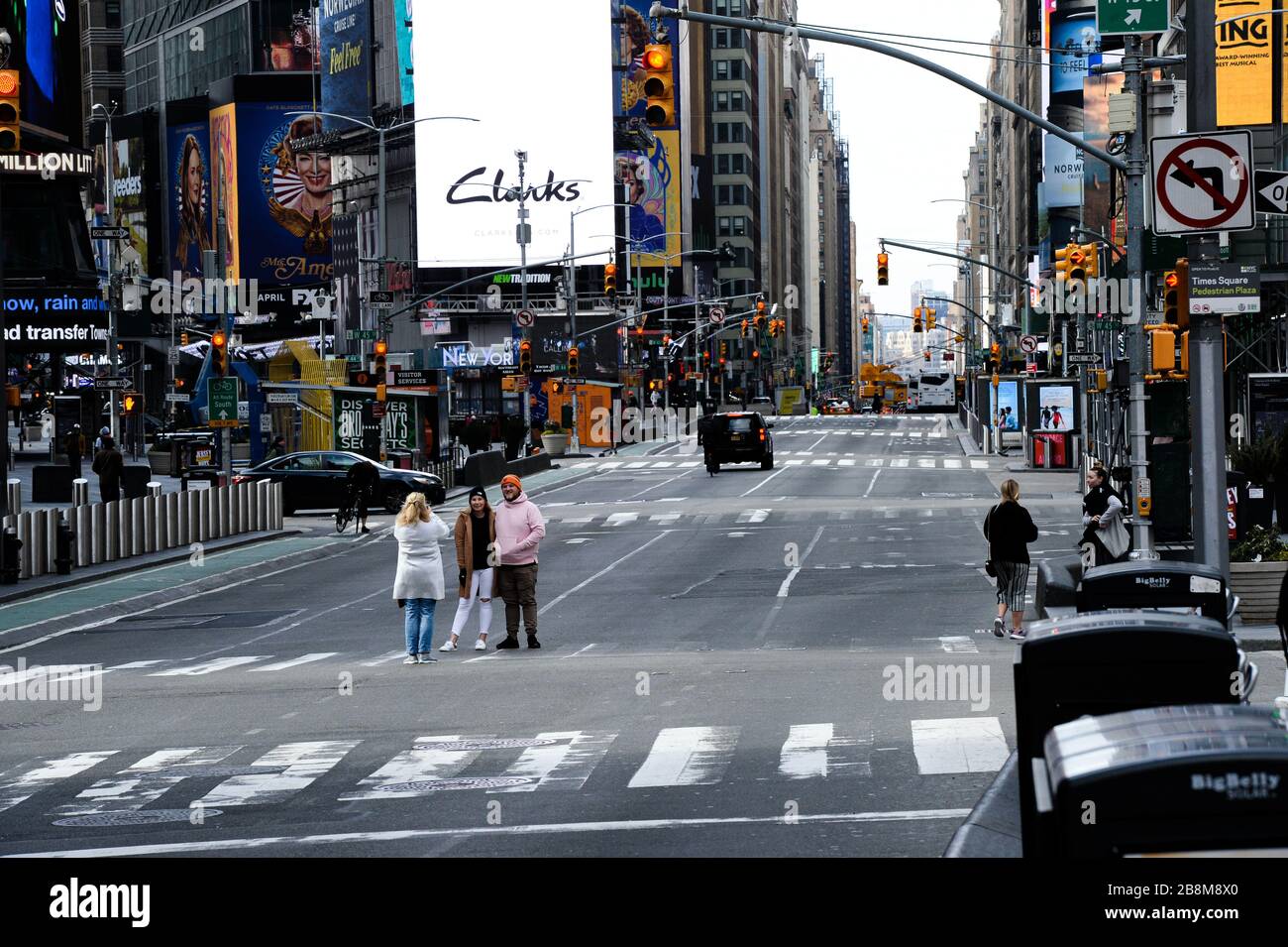 New York Manhattan, USA. 22nd Mar, 2020. Tourists taking photos on the ...