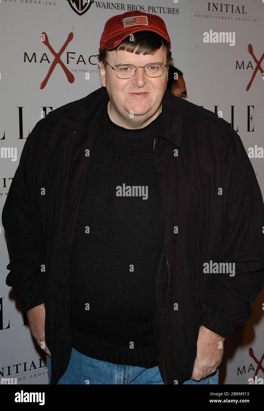 Michael Moore at the Los Angeles Premiere of "The Aviator" held at Mann ...