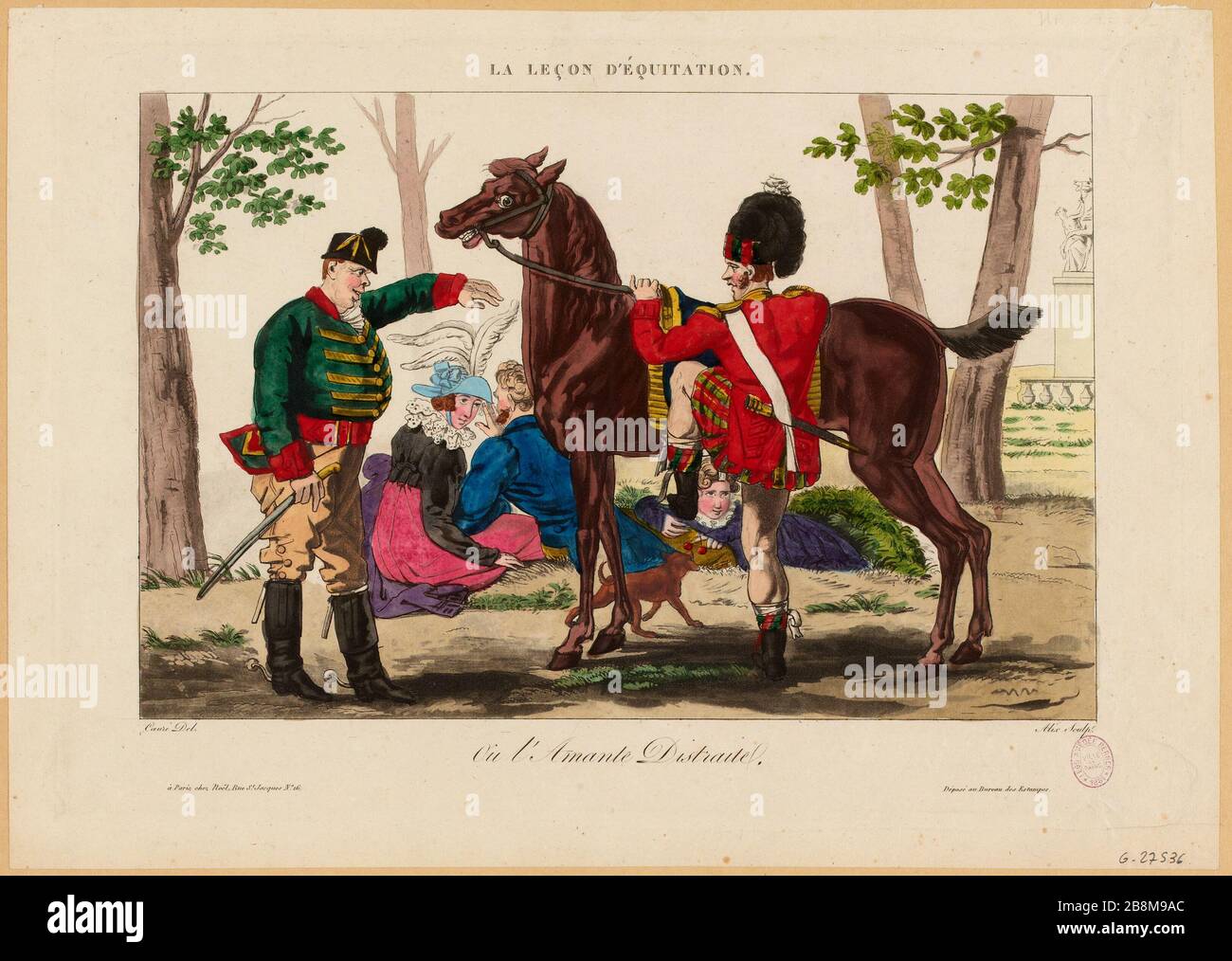 The riding lesson / Or Amante Distracted. (IT Stock Photo - Alamy