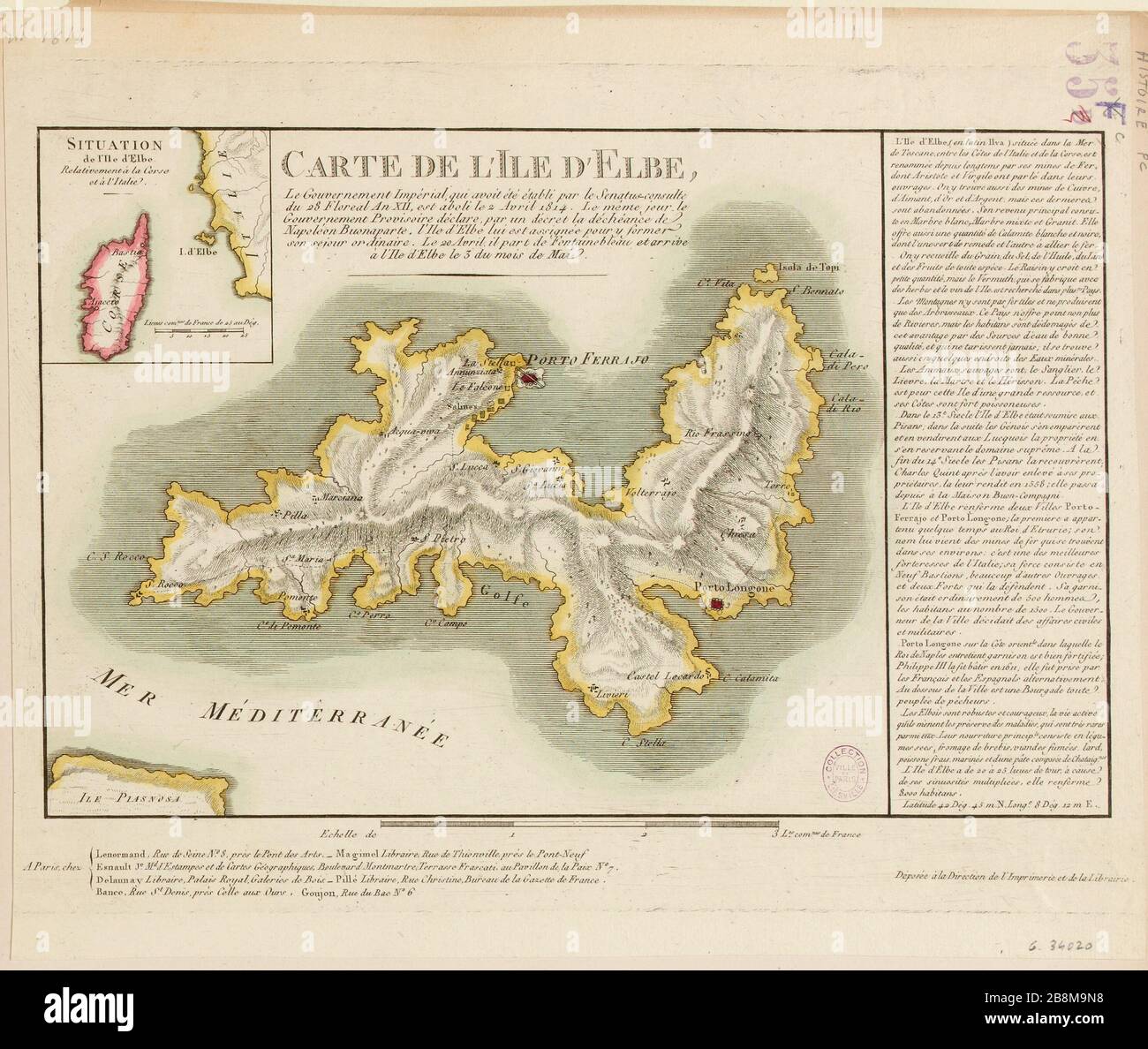 Map of elba hi-res stock photography and images - Alamy