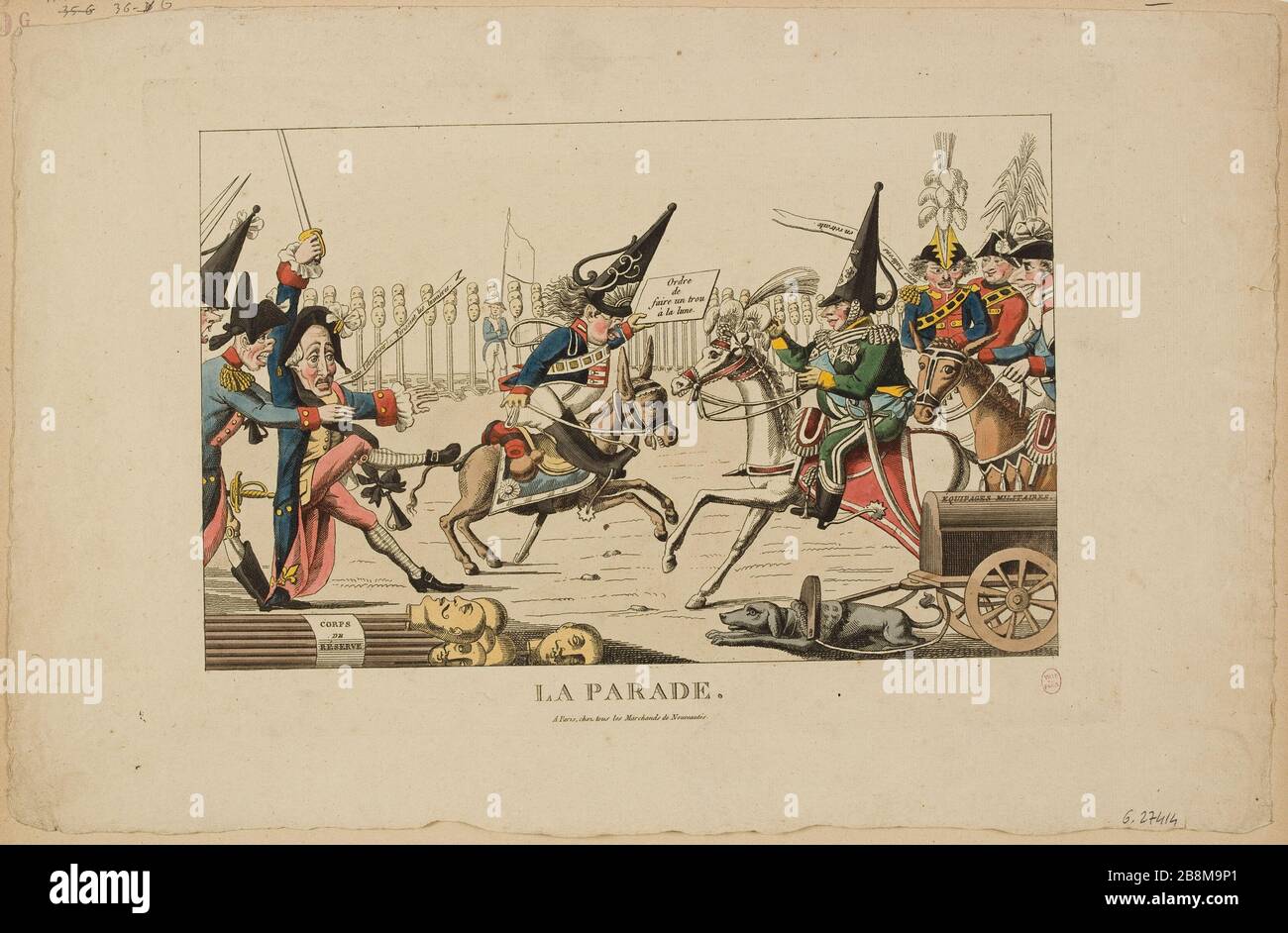Parade (1815) Anonyme. "La parade (1815)". Eau-forte coloriée, 1815 ...