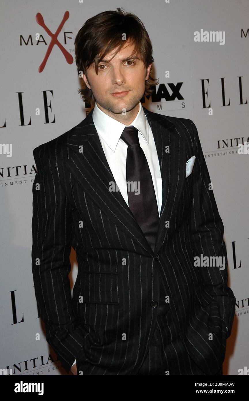 Adam Scott at the Los Angeles Premiere of "The Aviator" held at Mann ...