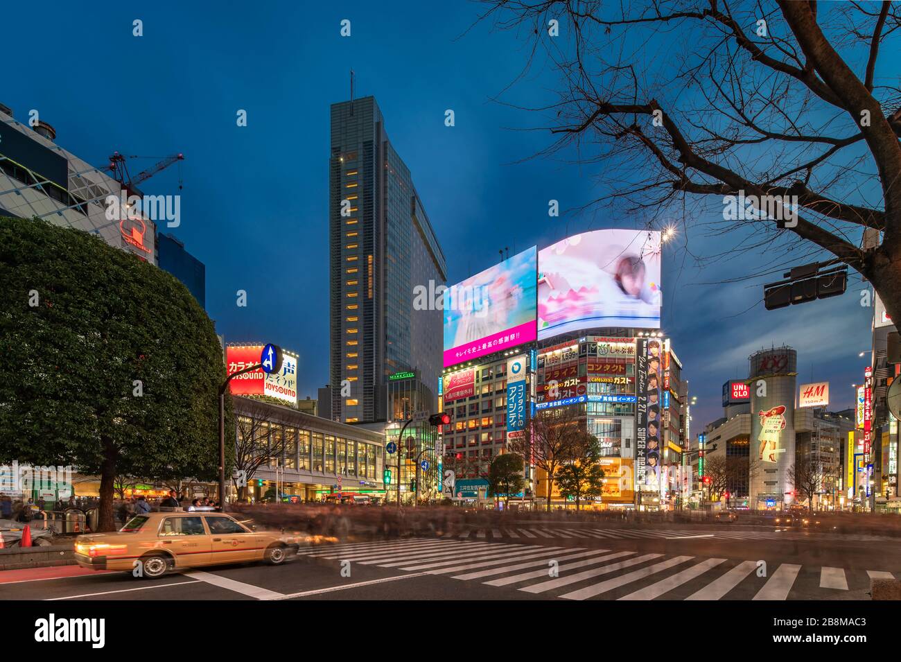 shibuya, japan - february 25 2020: Shibuya Intersection in front of ...