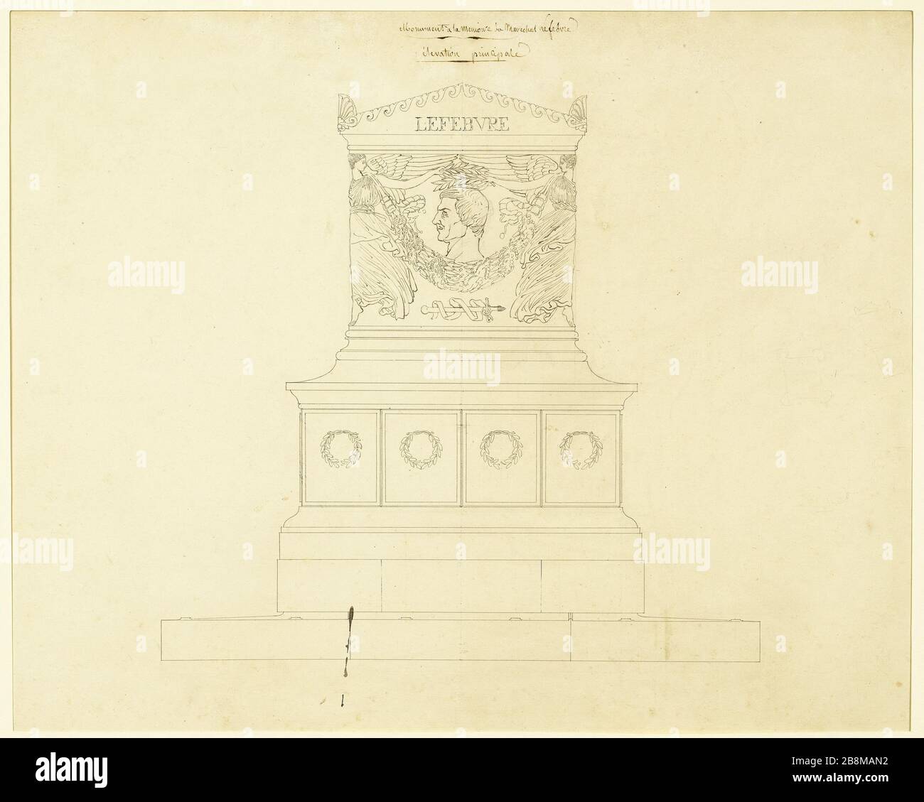 Monument to Marshal Lefebvre: main elevation. Monument to Marshal ...