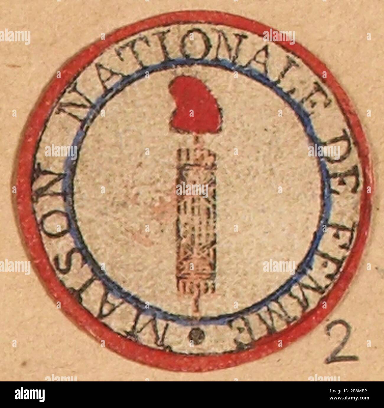 Token decorated with a sticker national home women (TF Stock Photo - Alamy