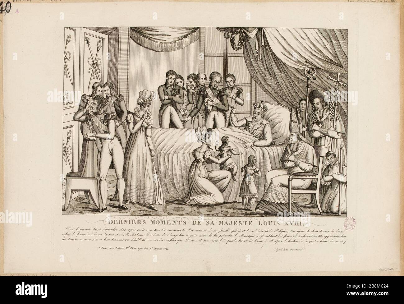 LAST MOMENTS OF HIS MAJESTY LOUIS XVIII. (IT Stock Photo - Alamy
