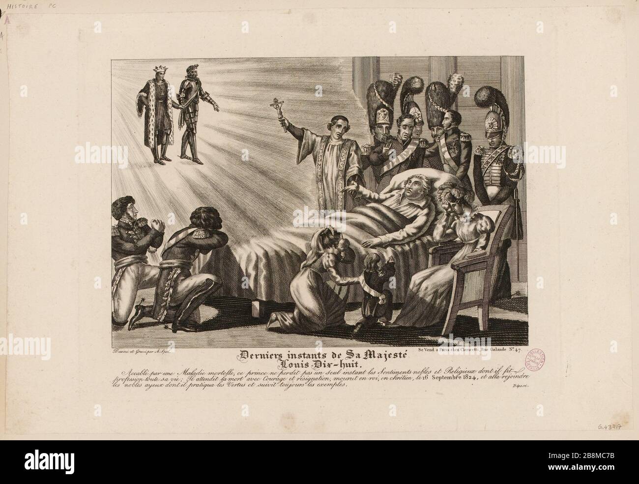Last moments of His Majesty / Louis XVIII. (IT Stock Photo - Alamy