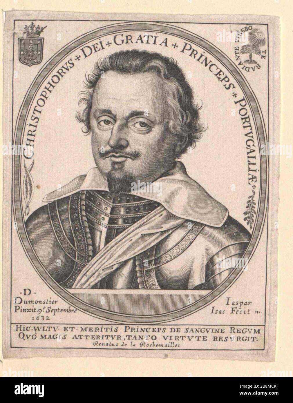Grabado de Cristóbal de Portugal (1573- 1638) , hijo de Antonio (prior ...