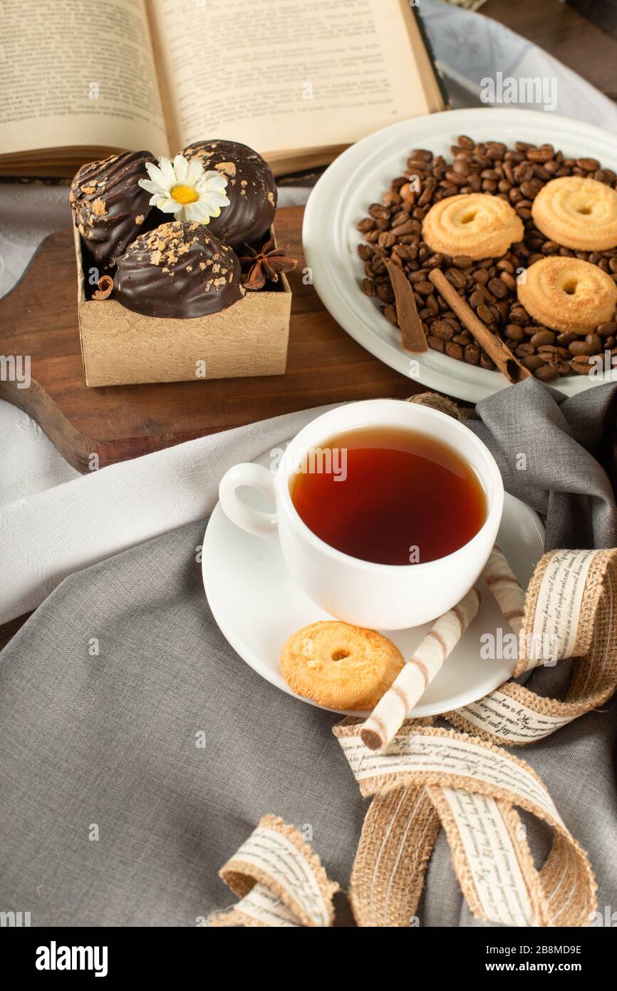 Grey tea set hi-res stock photography and images - Alamy