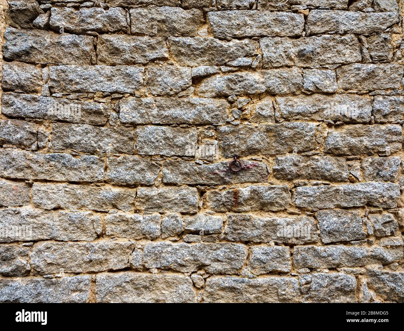 Ancient wall built with stones of various types and thickness Stock ...