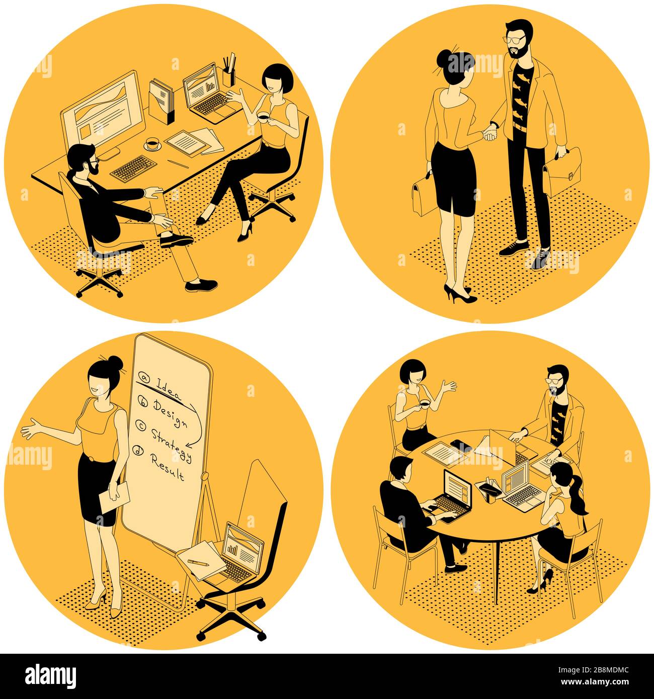 business communication in modern office Stock Vector Image & Art - Alamy