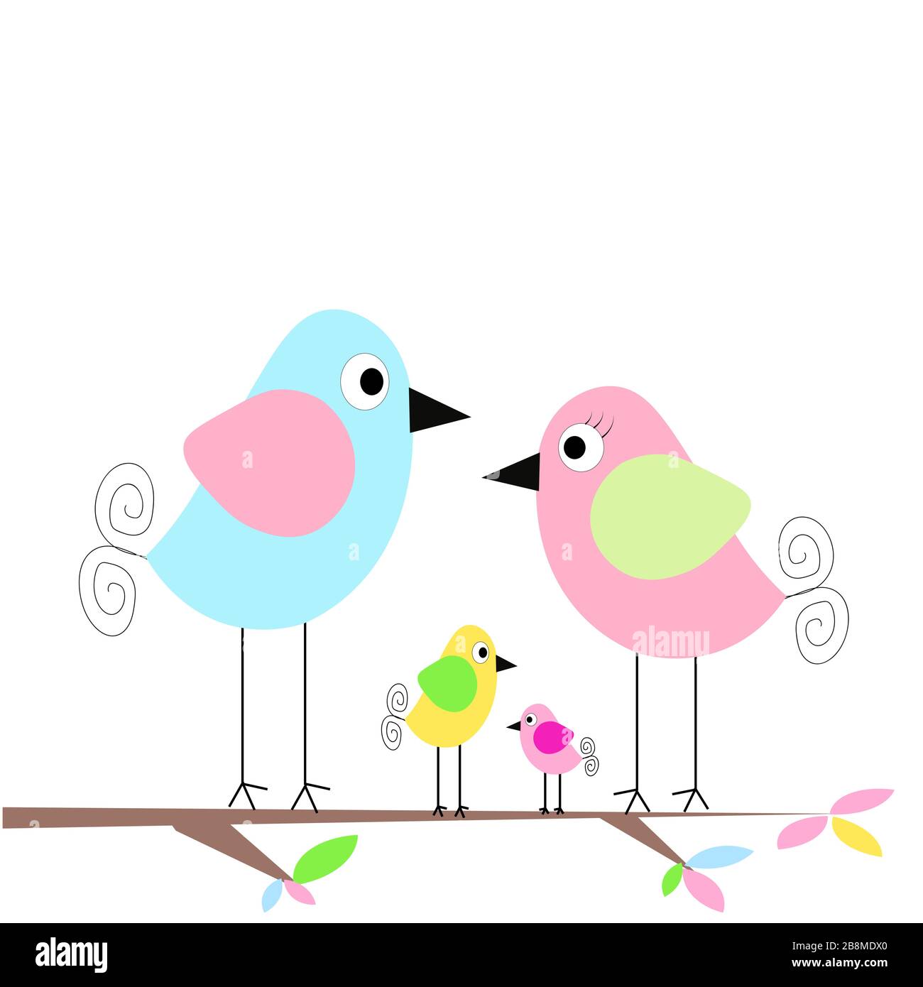 cute bird cartoon illustration Stock Vector Image & Art - Alamy