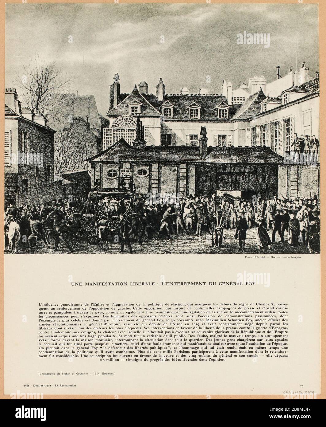 A LIBERAL EVENT: THE BURIAL OF GENERAL FOY (IT Stock Photo - Alamy