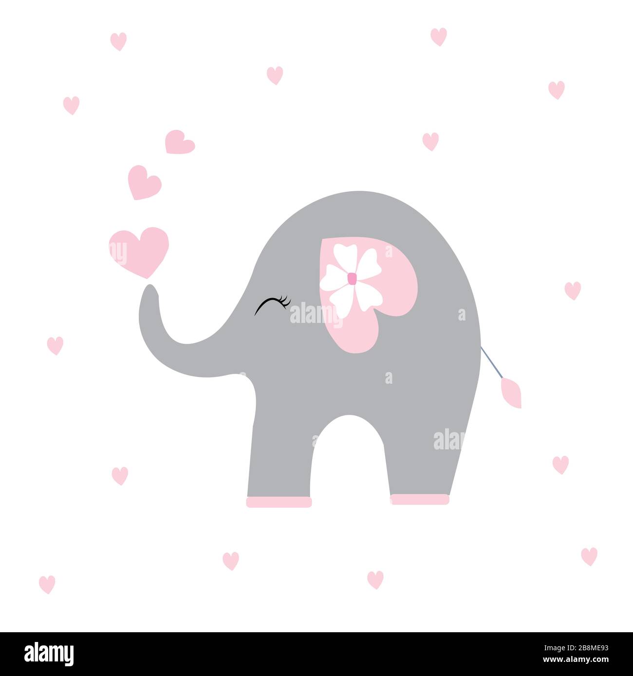 cute elephant cartoon illustration Stock Vector Image & Art - Alamy