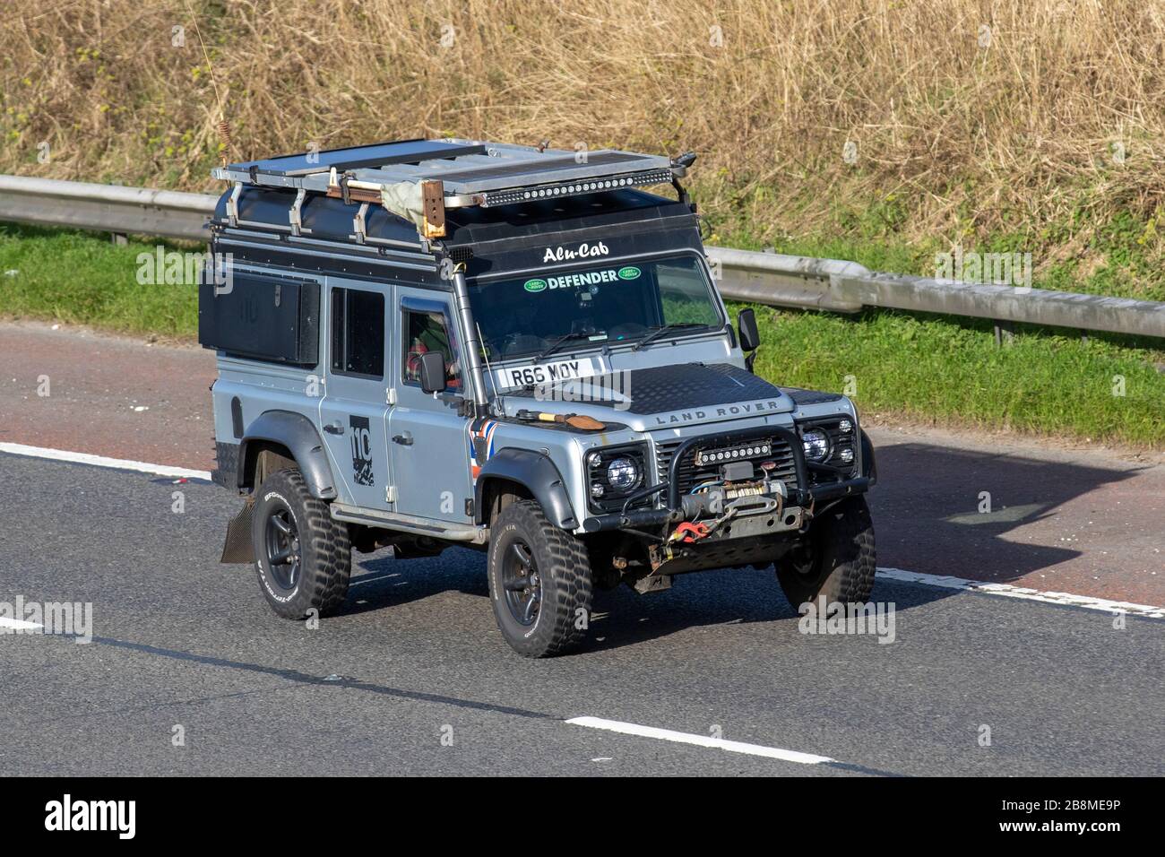 2009 SILVER Land Rover Defender 110 XS SW LWB; UK vehicular traffic ...