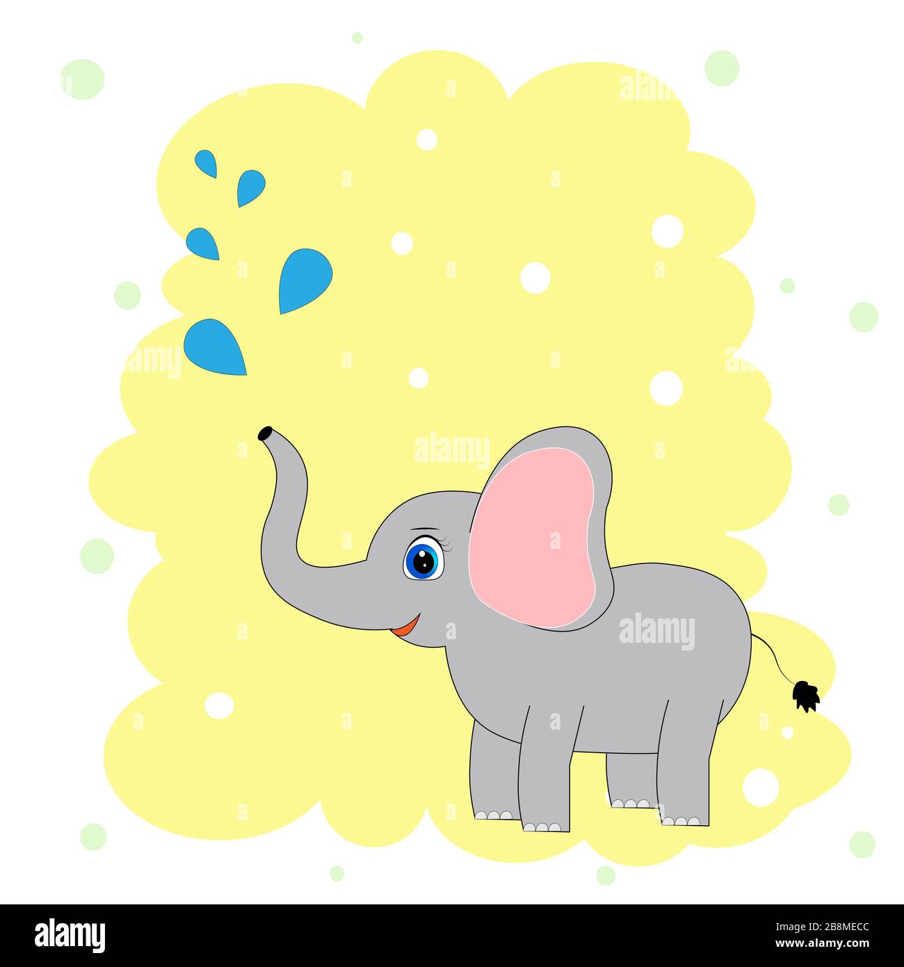 cute elephant cartoon illustration Stock Vector Image & Art - Alamy
