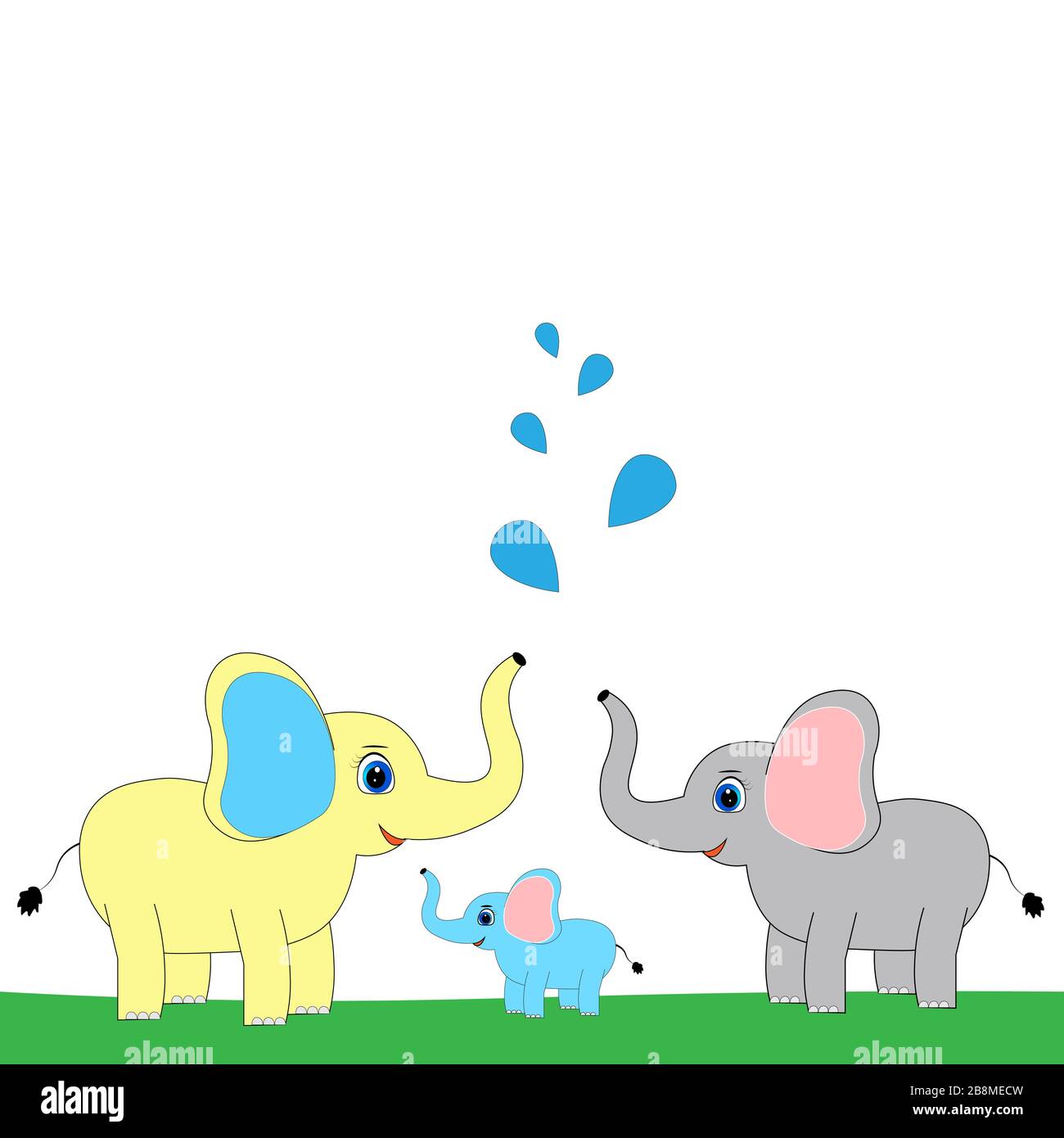 cute elephant cartoon illustration Stock Vector Image & Art - Alamy