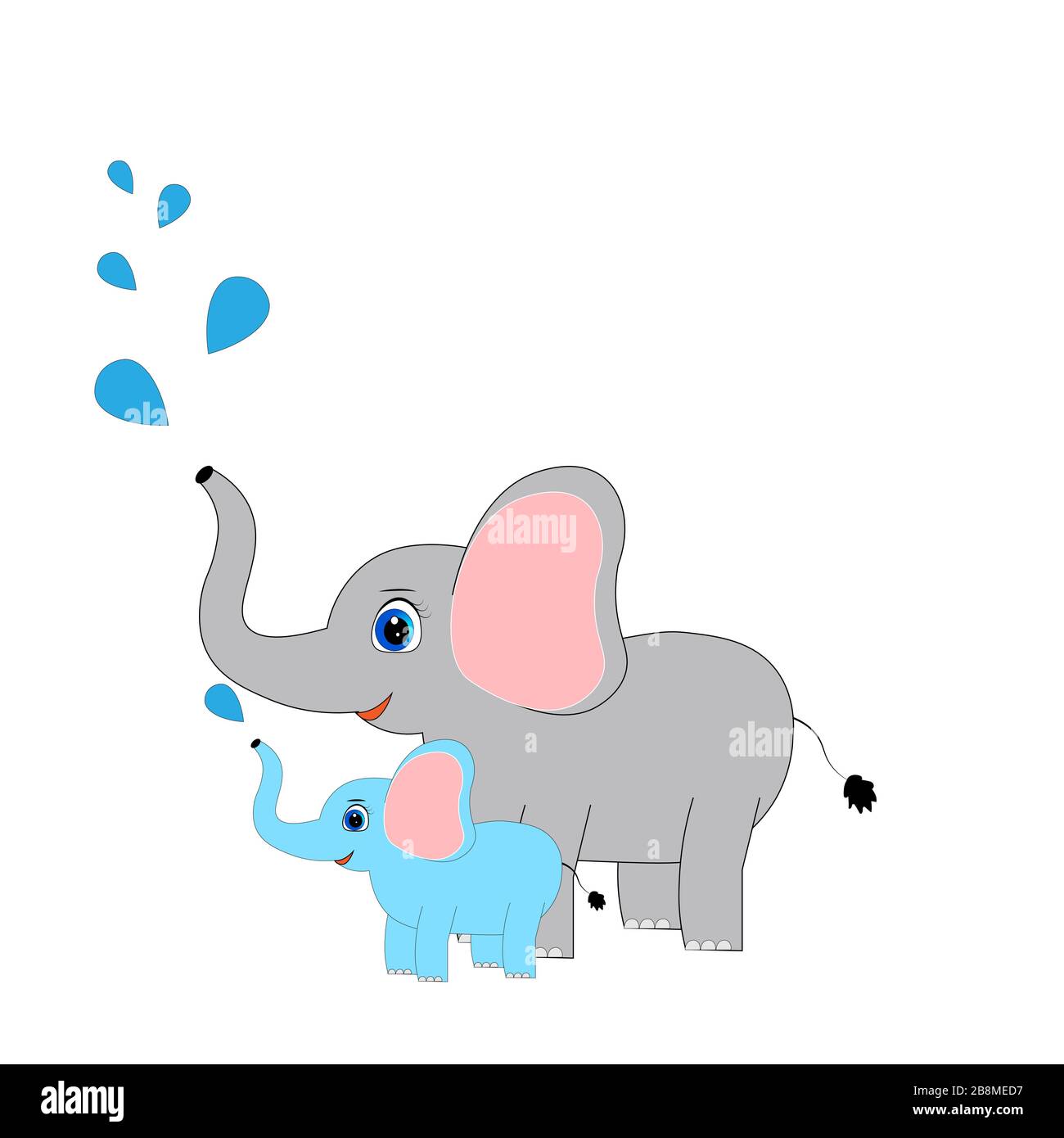 cute elephant cartoon illustration Stock Vector Image & Art - Alamy