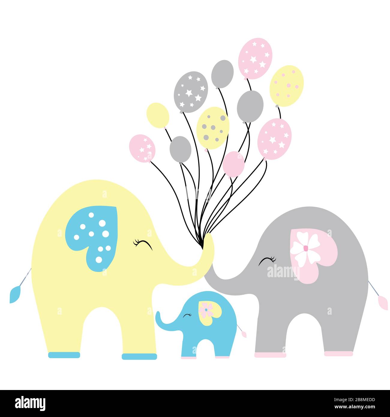 cute elephant cartoon illustration Stock Vector Image & Art - Alamy