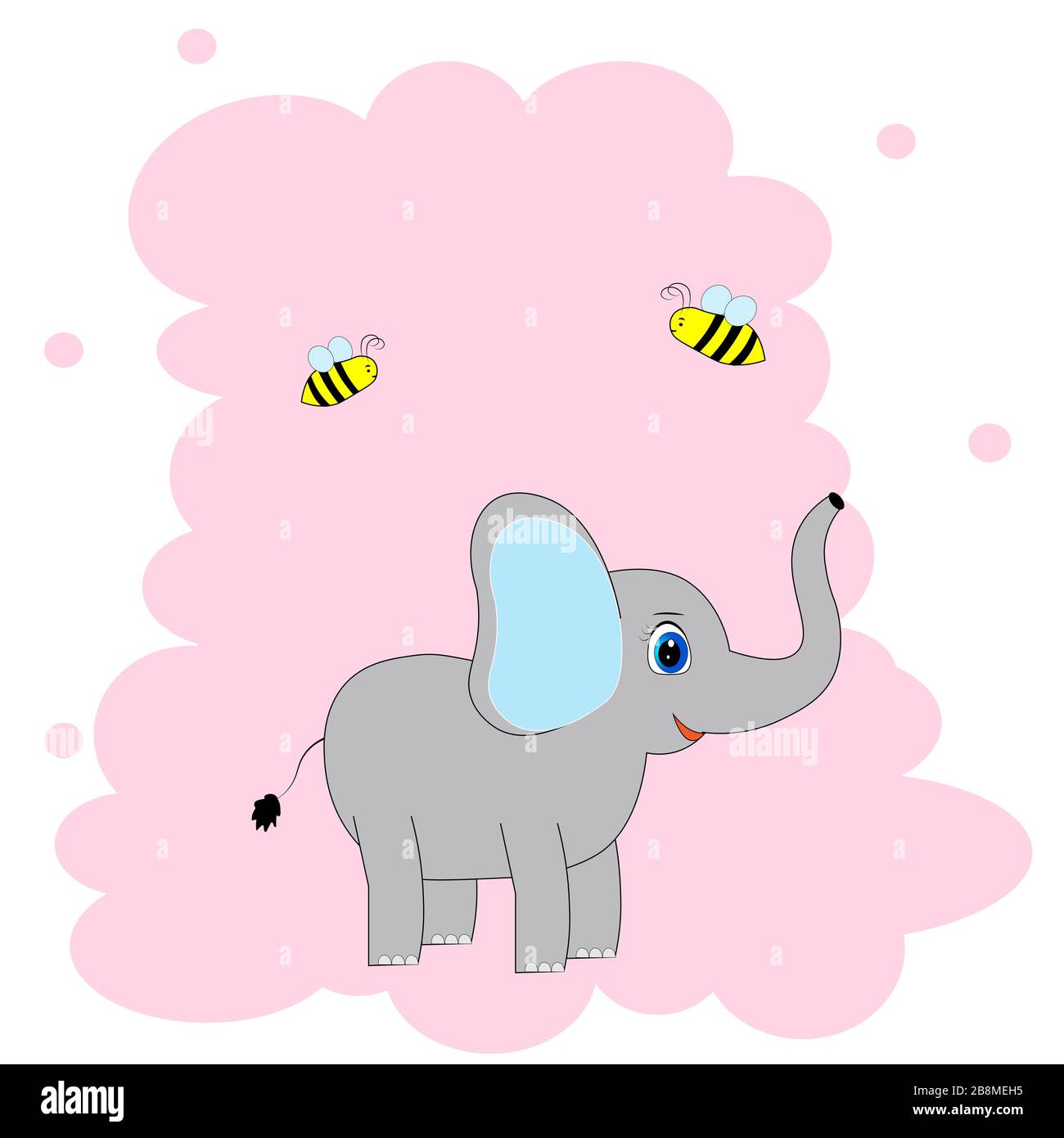 cute elephant cartoon illustration Stock Vector Image & Art - Alamy