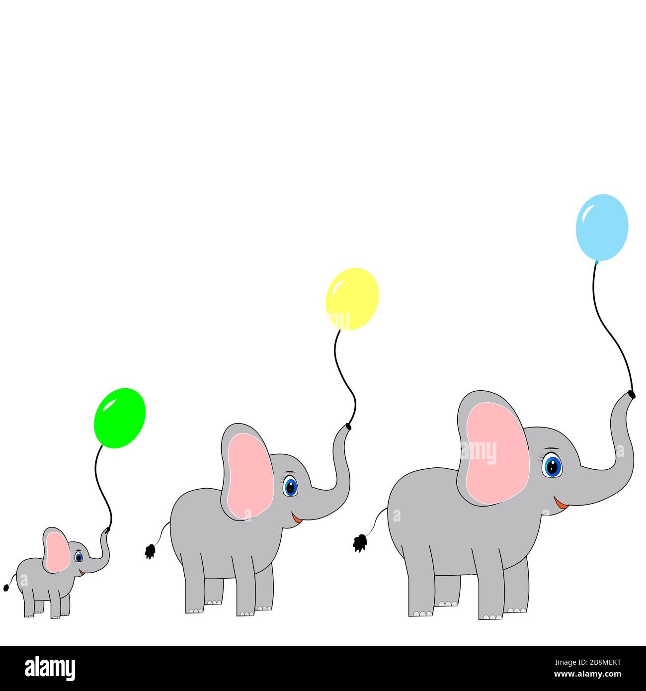 cute elephant cartoon illustration Stock Vector Image & Art - Alamy