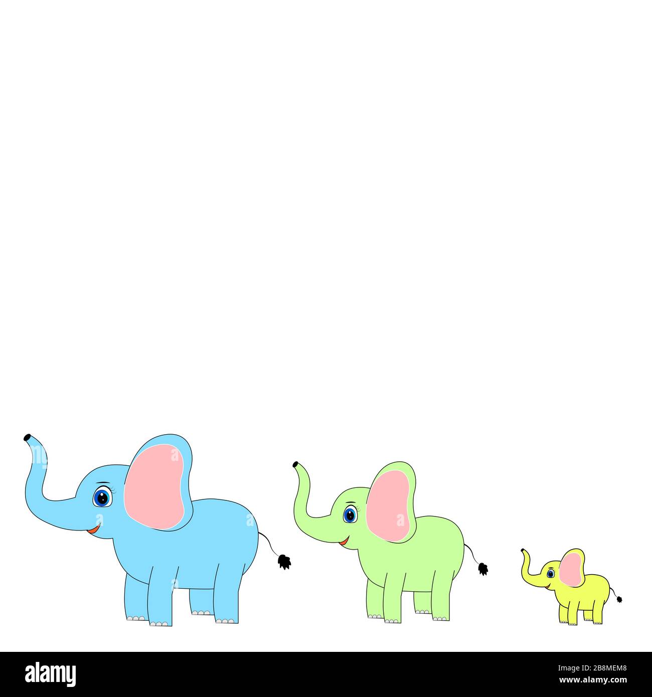 cute elephant cartoon illustration Stock Vector Image & Art - Alamy