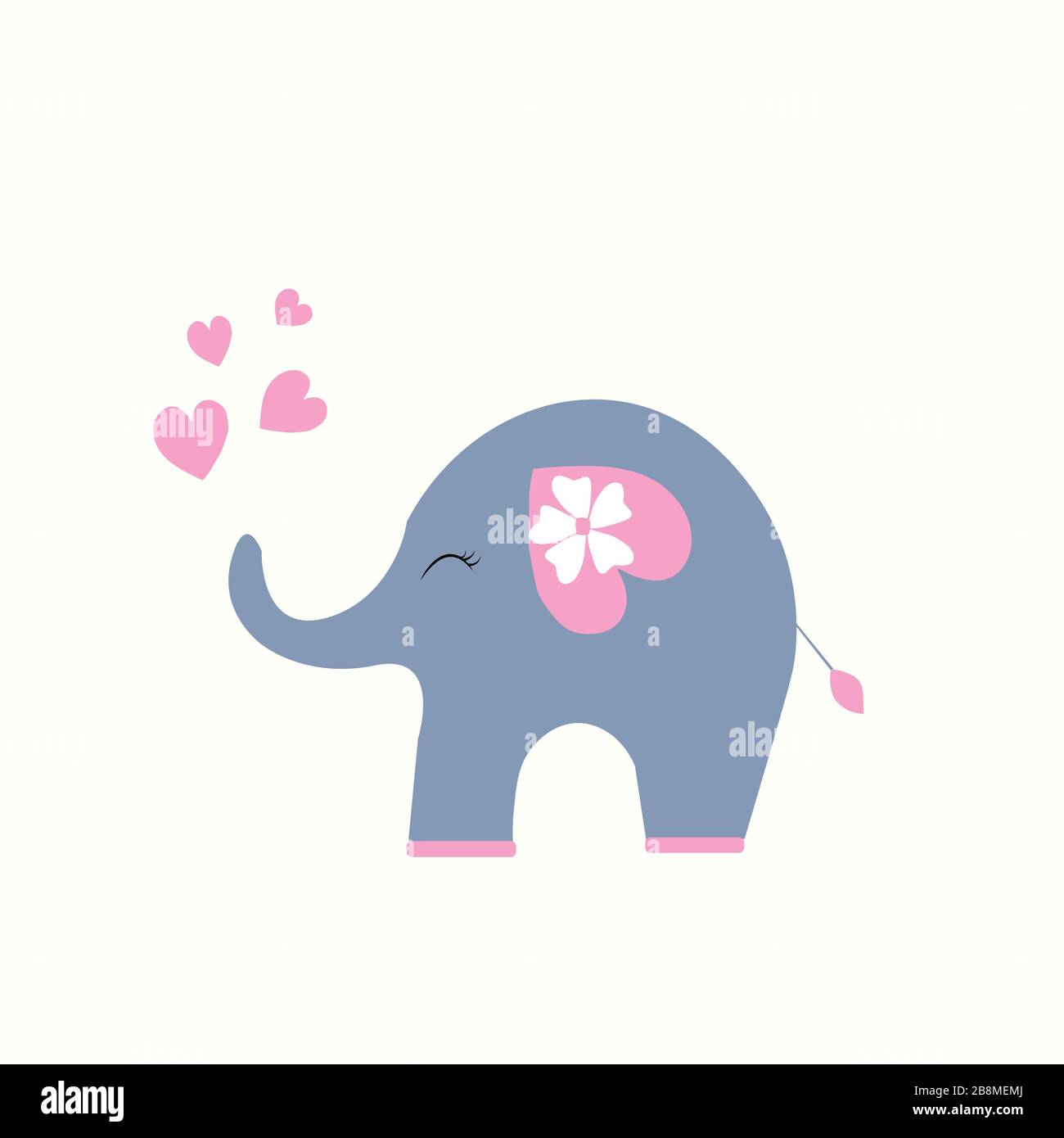 cute elephant cartoon illustration Stock Vector Image & Art - Alamy