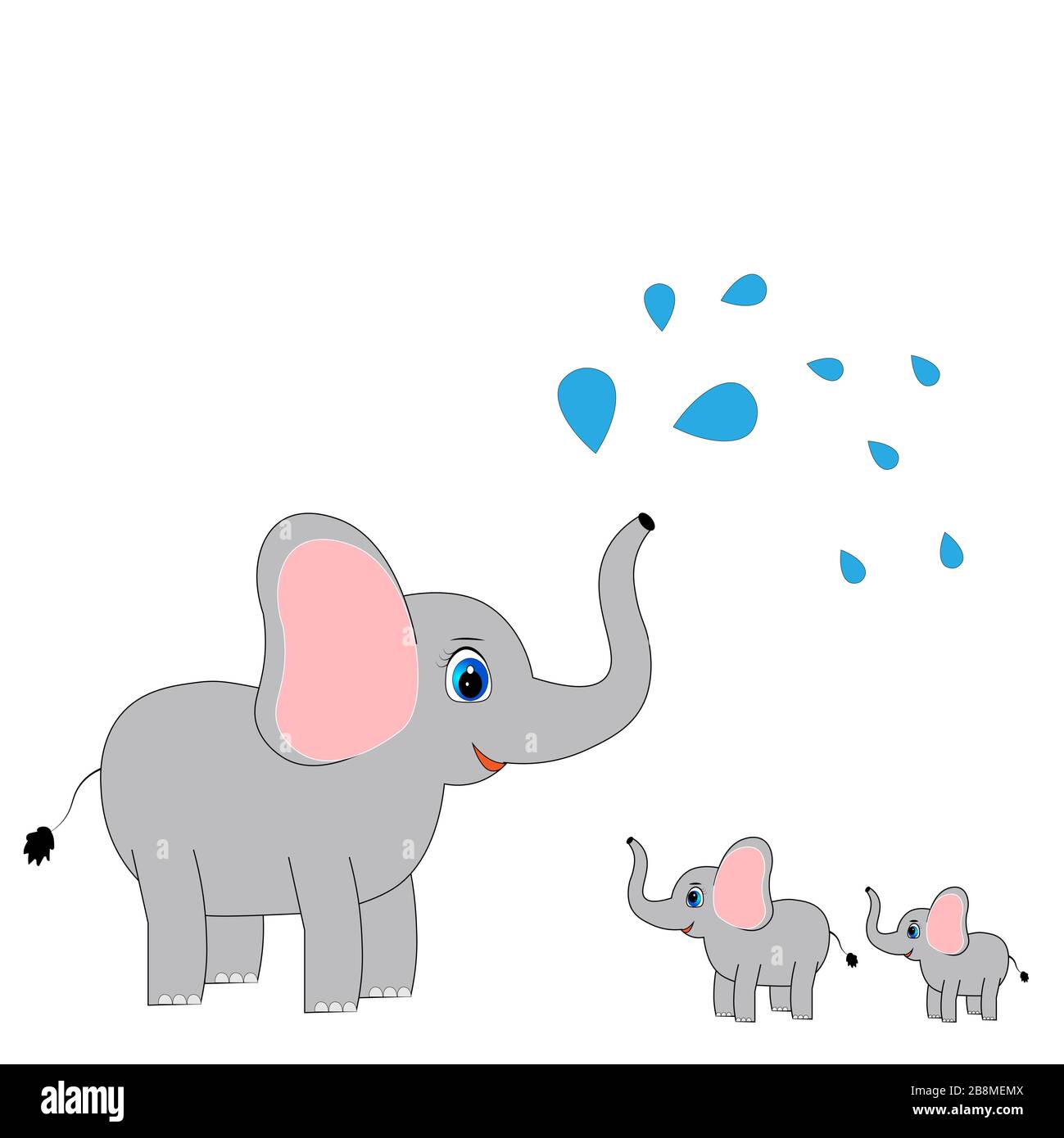 cute elephant cartoon illustration Stock Vector Image & Art - Alamy