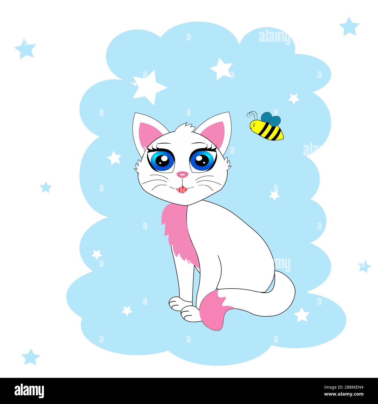 cat kitten cartoon illustration vector Stock Vector Image & Art - Alamy