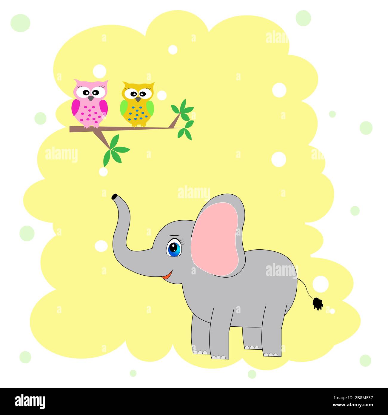 cute elephant cartoon illustration Stock Vector Image & Art - Alamy