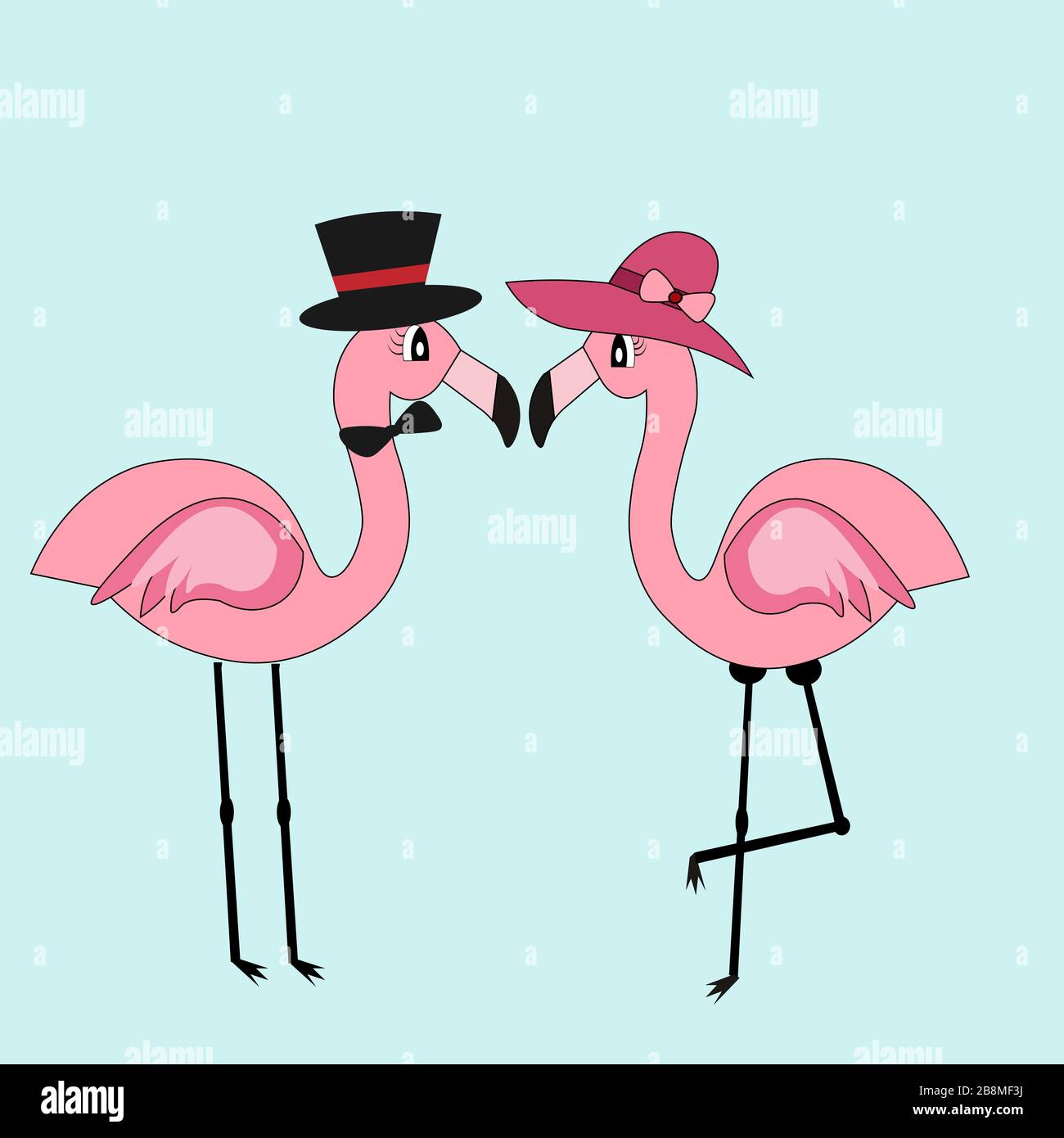 flamingo cartoon illustration vector pattern Stock Vector Image & Art ...