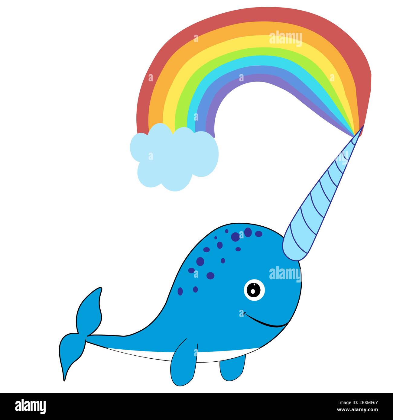 narwhal cartoon illustration vector Stock Vector Image & Art - Alamy