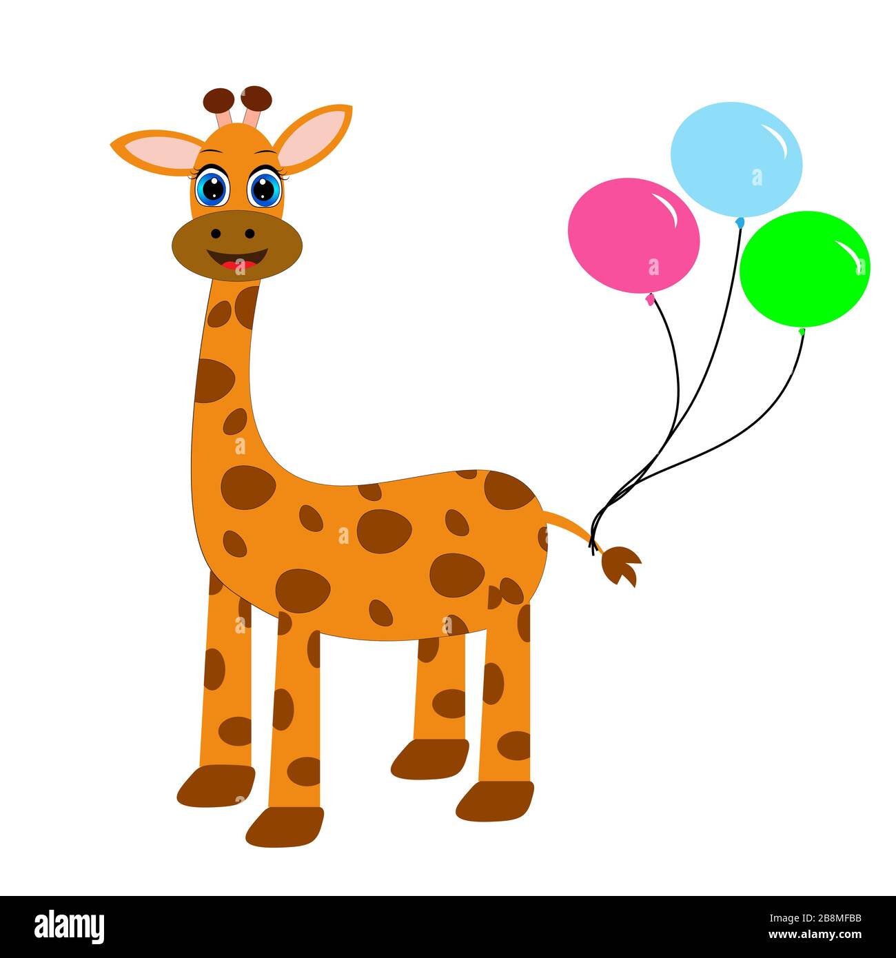 cute giraffe cartoon illustration vector Stock Vector Image & Art - Alamy